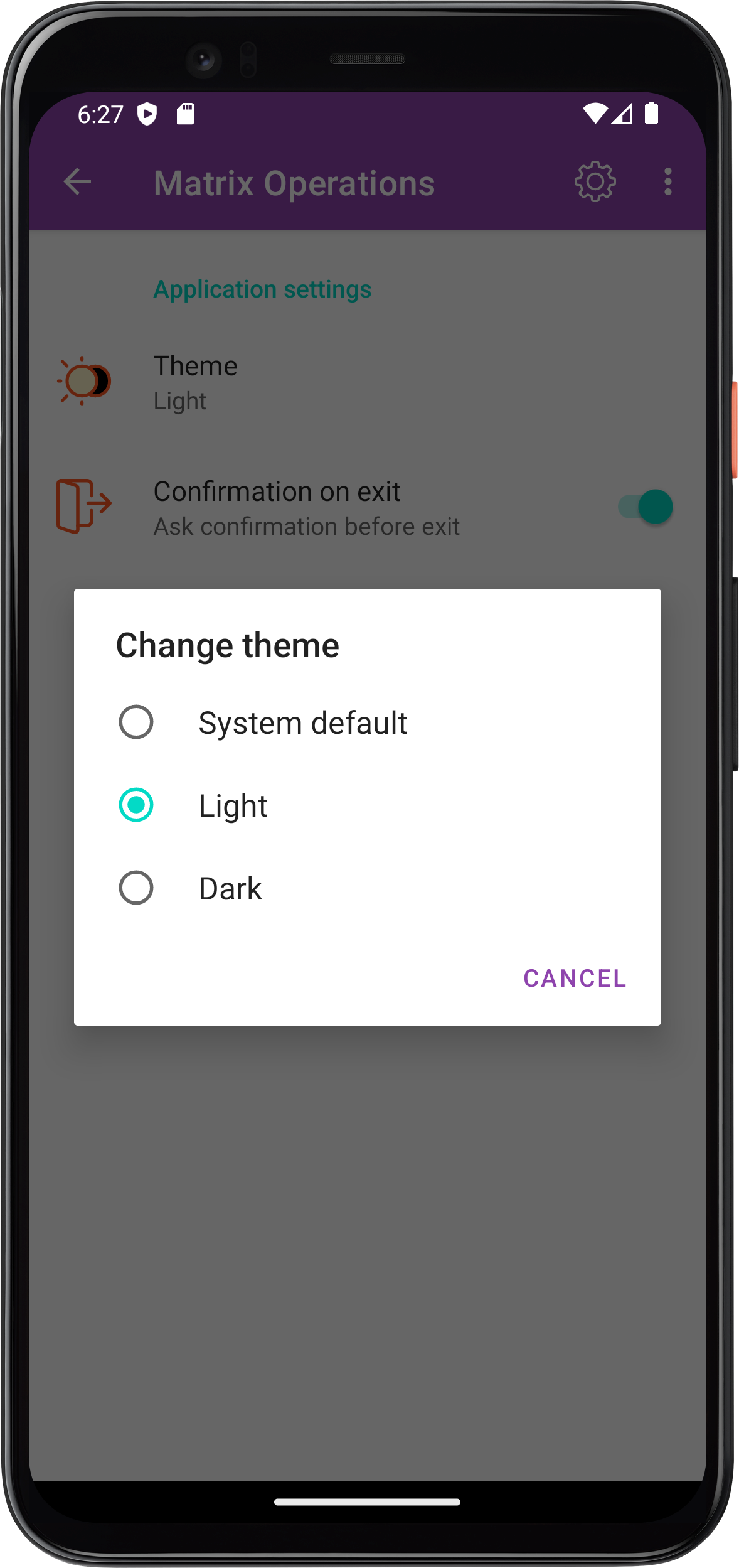 Linear algebra - Mobile apps solutions